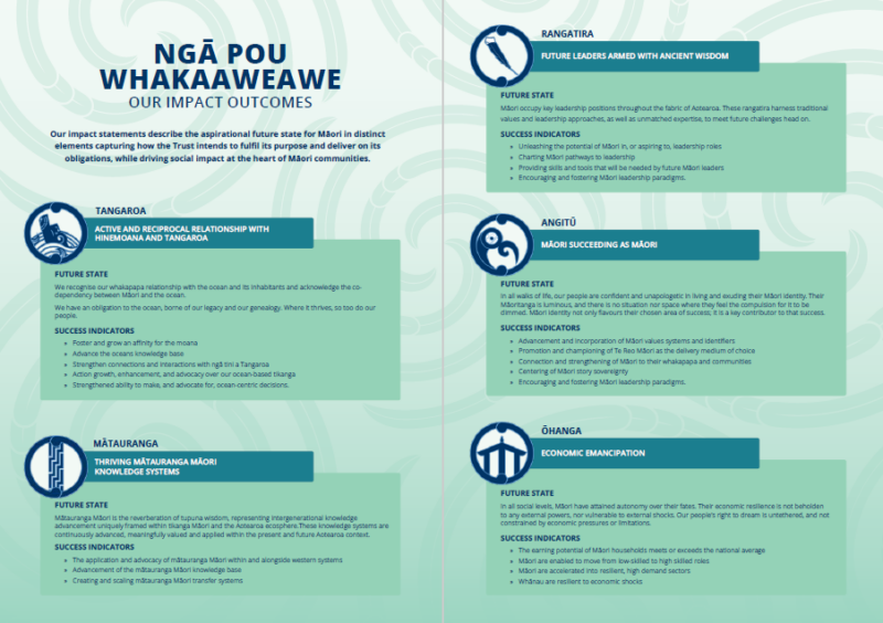 Impact outcomes – Tapuwae Roa